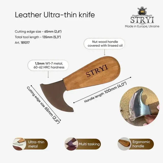 Lærkniv ekstra tynn - Stryi - Gustavsen